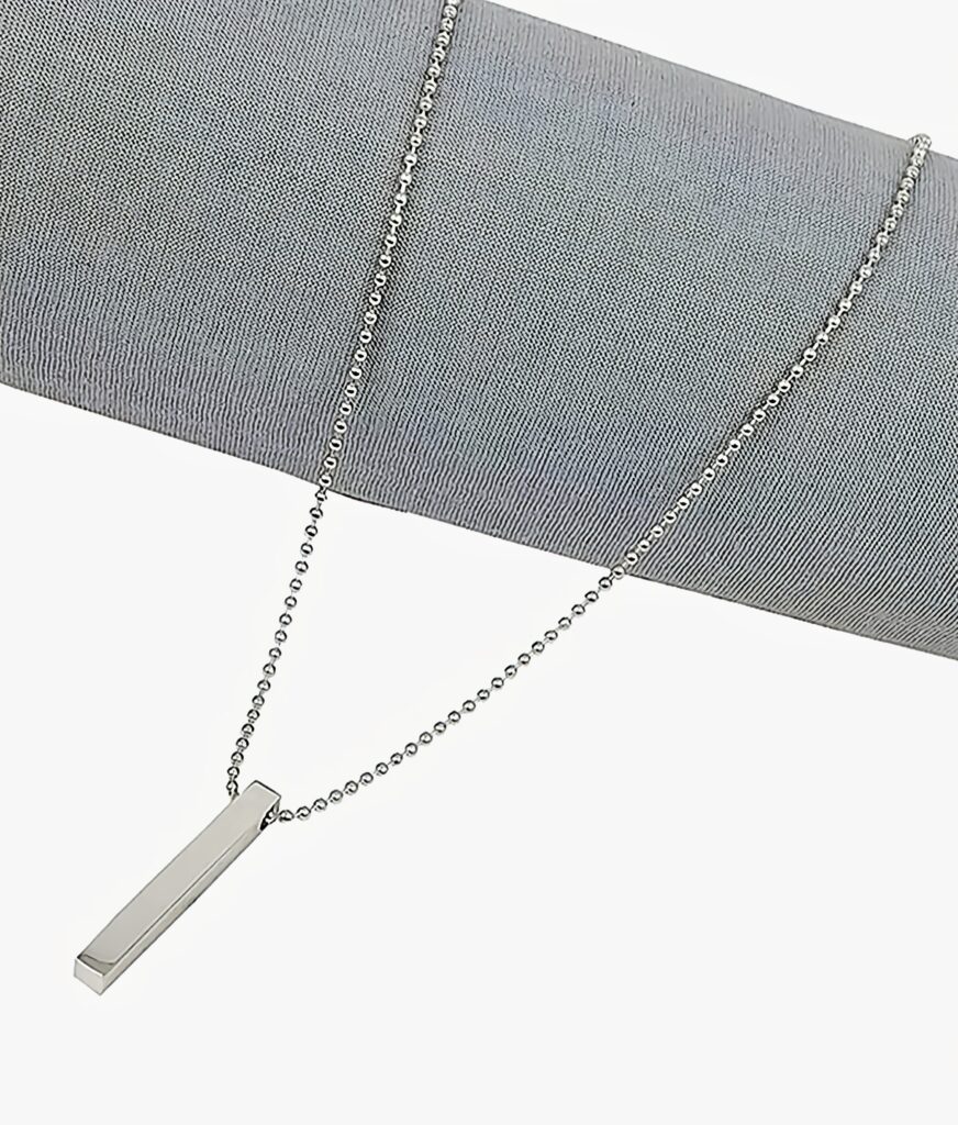 3D Cuboid Pendant Necklace For Boys – Unique Gifts